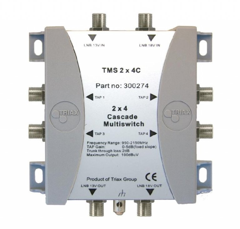 Triax TMS 2x4 Multi Switch - 2 Input 4 Out Put Satellite Multi Switch ...