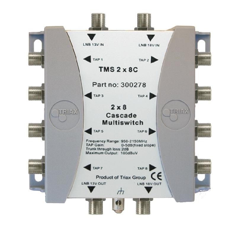 Triax TMS 2x8 Multi Switch - 2 Input 8 Out Put Satellite Multi Switch ...