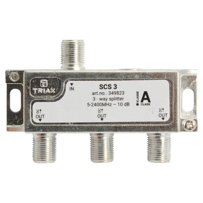 3 Way Splitter 5-2400 Mhz, For Satellite Tv -DTH And Cable Tv - Yash Retail